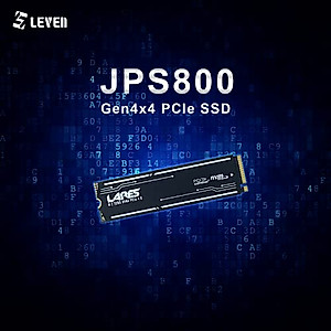 LEVEN JPS800 1TB PCIe Gen4 Speed up to 5,000MB/s 3D NAND NVMe M.2 SSD with Thermal Pad and Heat Sink