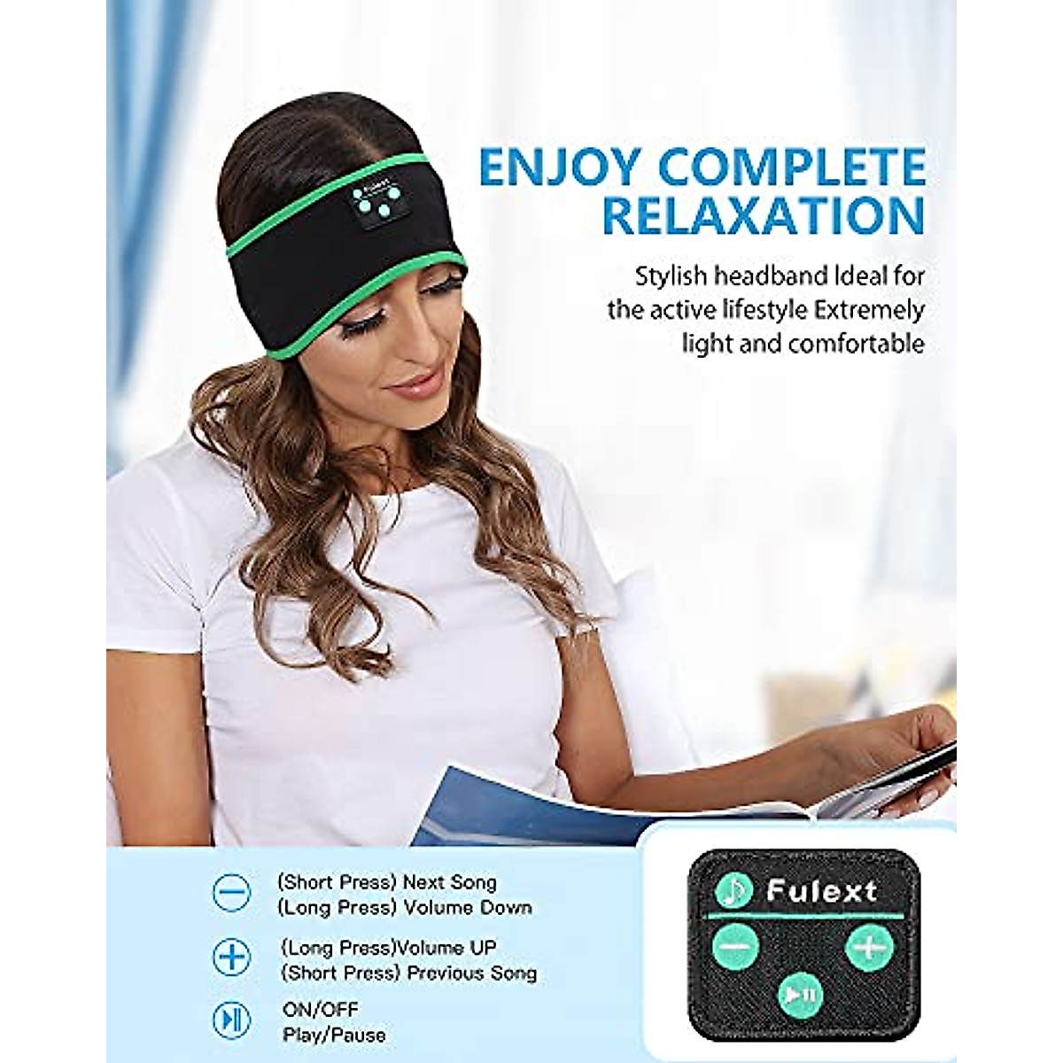 Lavince Sleep Headphones, Bluetooth Sleeping Headphones Headband Soft Elastic Comfortable Bluetooth Headband,Cool Tech Gadgets Sleeping Christmas Valentine's Day Birthday Gifts for Women&Man