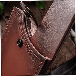 Wide Knives Protector Kitchen Leather Case Meat Cleaver Leather Blade Cover Kitchen Cleaver Sleeve Pocket Protector Holder Leather Storage Covers Home Supply