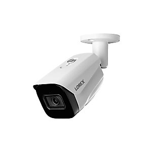 Lorex 4K (8MP) Smart IP Bullet Security Camera with Listen-in Audio and Real-Time 30FPS Recording - White