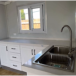 Portable Prefabricated Tiny Home 19x20ft, Mobile Expandable Plastic Prefab House for Hotel, Booth, Office, Guard House, Shop, Villa, Warehouse, Workshop (with Restroom)