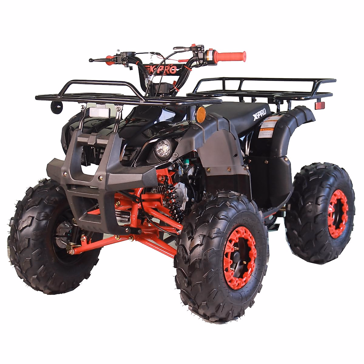 X-PRO 125cc ATV 4 Wheels Wheelers Quad 125 ATV Quads with LED Lights, Big 19"/18" Tires!(Black)