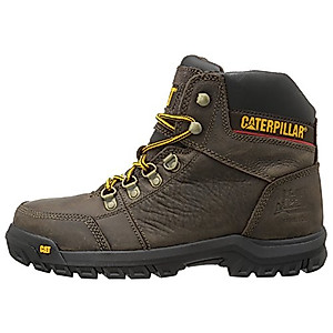 Cat Footwear Men's Outline Steel Toe Work Boot, Seal Brown, 9.5
