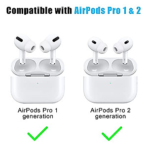 [4 Pairs ] Replacement Ear Tips for AirPods Pro and AirPods Pro 2 with Noise Reduction Hole, Silicone Ear Tips for AirPods Pro with Portable Storage Box and Fit in The Charging Case(XS/S/M/L)