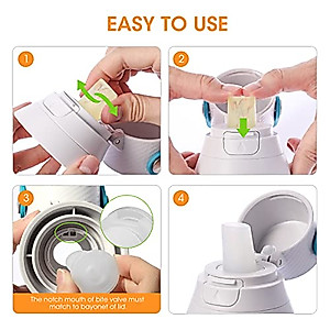 AIEVE Water Bottle Mouthpiece Replacement for Brita Water Bottle, 2 Pack Silicone Bite Valve Replacement Parts for Brita Water Filter Brita Water Bottle Filter