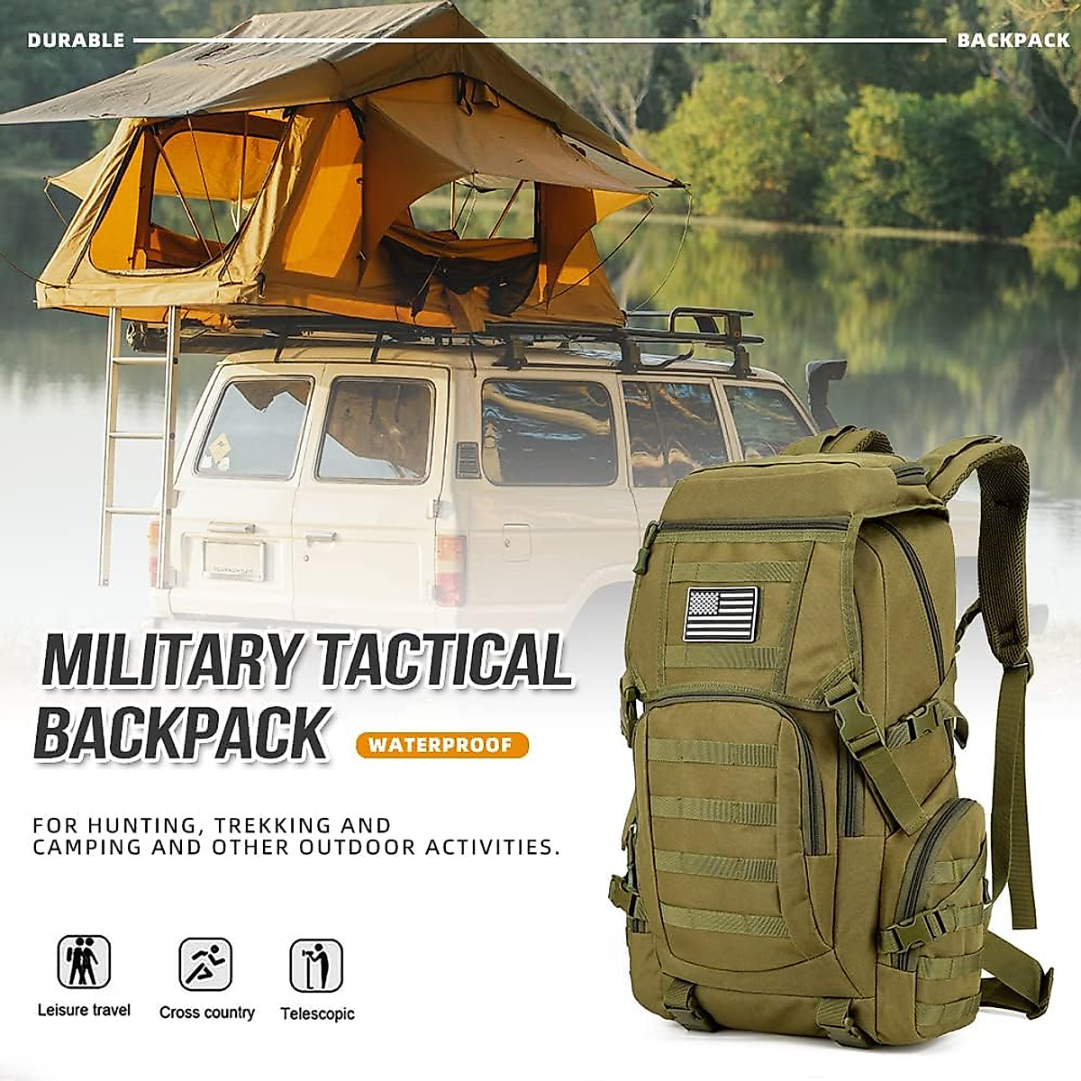Lovelinks21 Military MOLLE Backpack Outdoor Hiking backpack tactical Gear Tactical Backpack Assault Pack fot Camping Training
