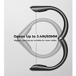 enGMOLPHY Bag Hook Hanger, Holds Up to 33LB, Purse Hook for Desk, Under Table Bar Handbag Hanger, Stylish Purse Holder Storage Hook-Gun Metal