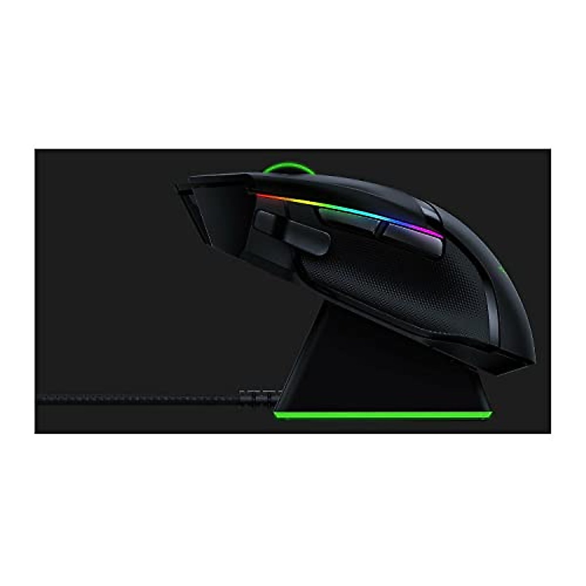 Razer Basilisk Ultimate HyperSpeed Wireless Gaming Mouse w/Charging Dock 20K DPI Optical Sensor - Chroma RGB - 11 Programmable Buttons - 100 Hr Battery - Classic Black (Renewed)