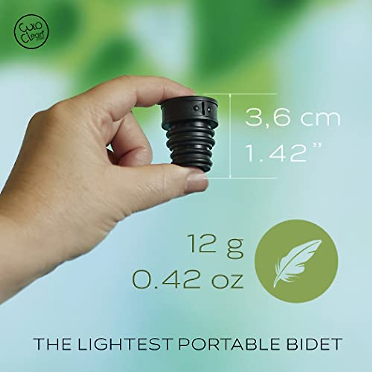 CuloClean 2pcs Portable Bidet for Toilet, Travel, or Camping. Compatible with Every Bottle. Discreet, Ecological, Mini, Elderly, Sprayer, Bio, Personal, Handheld, Backcountry Bidet.