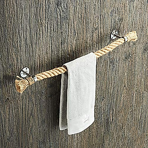 YJ YANJUN Nautical Bathroom Decor - Rope Towel Racks for Bathroom Wall Mounted