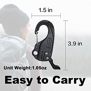 ORXPLUS Tools 2PCS Rope Tightener, Rope Tensioner, Tie Down Mechanism Lock Adjuster fits 1/10"-1/4" Cord for Camping, Outdoor, Garage, Boating, Fishing, Loading