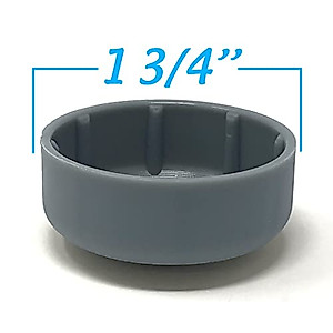 Bundle: 6 Pairs Deluxe TuffCaps Walker Glide Covers for Use with Rubber Tips (Sold Separately) (Gray)