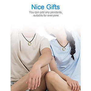 24PCS Black Cord Necklace, 20 in Waxed Necklace Cords for Pendants, Black String Necklace with Clasp for DIY Jewelry Making…