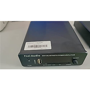 Fosi Audio T10 2.1CH WiFi(Support Airplay 1 and Spotify) TPA3116 Bluetooth 5.0 Stereo Receiver Amplifier 24bit 192 kHz 2.4G Wi-Fi Routing Module Wireless Multiroom/Multi-Zone Audio Amp 100Wx2