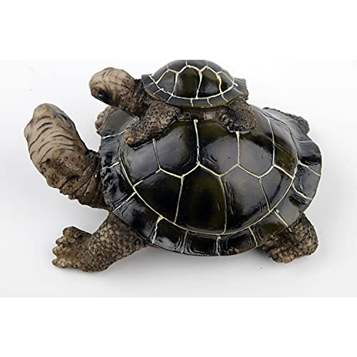 ABEESEA Sea Turtle Figurine Statue Garden Sea Turtle Animal Statue Indoor Outdoor Pond Decor - Mother and Child Turtle
