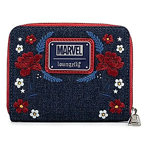 Loungefly x Marvel Captain America 80th Anniversary Floral Shield Zip-Around Wallet
