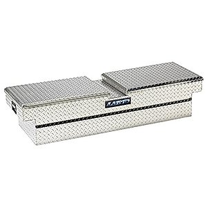 Lund 9250T 60-Inch Aluminum Gull Wig Cross Bed Truck Tool Box, Diamond Plated, Silver