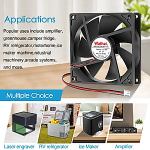 Wathai 9225 92mm x 25mm 12V DC Brushless Computer case Fan 12 Volt 2Pin Dual Ball for DIY Cooling Ventilation Exhaust Projects