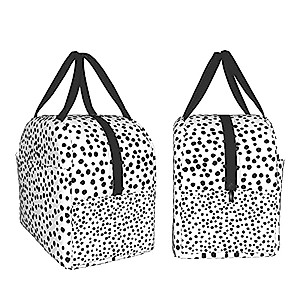 Algranben Polka Dot Lunch Bags for Teen Women Insulated Aesthetic Lunch Box Thermal Tote Cooler