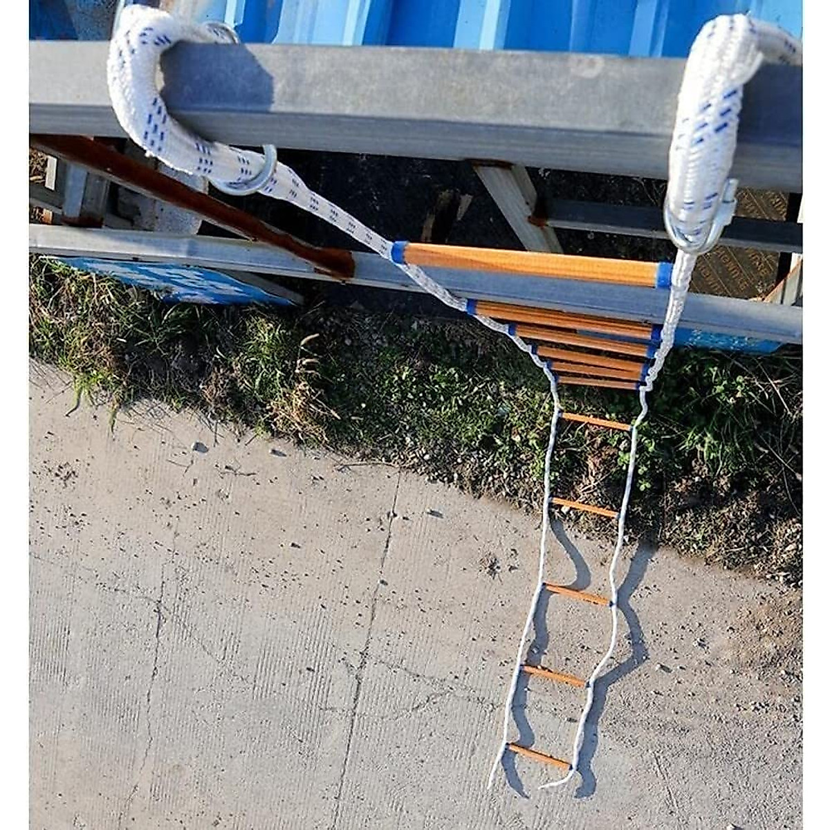 FGQCBBYC Fire Escape Ladder, Fire Escape Ladders 2-8 Storey Indoor/Outdoor Rope Ladder Escape from Window and Balcony Fast to Deploy/10M/33Ft