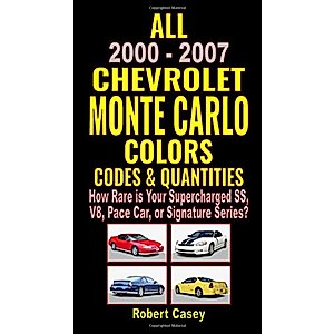 All 2000-2007 Chevrolet Monte Carlo Colors, Codes & Quantities: How Rare is Your Supercharged SS, V8, Pace Car, or Signature Series?