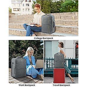 LOVEVOOK Carry On Backpack, 40L Airline Approved Travel Backpack for Women as Personal Item, Expandable 17 inch Laptop Backpack, Large Casual Daypack Waterproof Luggage Suitcase with Toiletry Bag