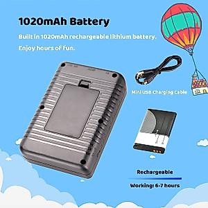 Handheld Games Console with 400 Classic Games, Handheld Video Game Console with Rechargeable Battery, Retro Gaming Console for Kids, Christmas Birthday Present Game Toy for Boy Girl Children