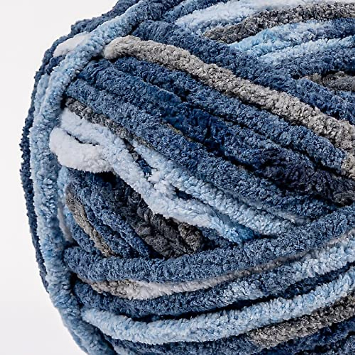 Crafted By Catherine Polar-ized Multi Yarn - 2 Pack (213 Yards Each Skein), Baby Blue Multi, Gauge 6 Super Bulky