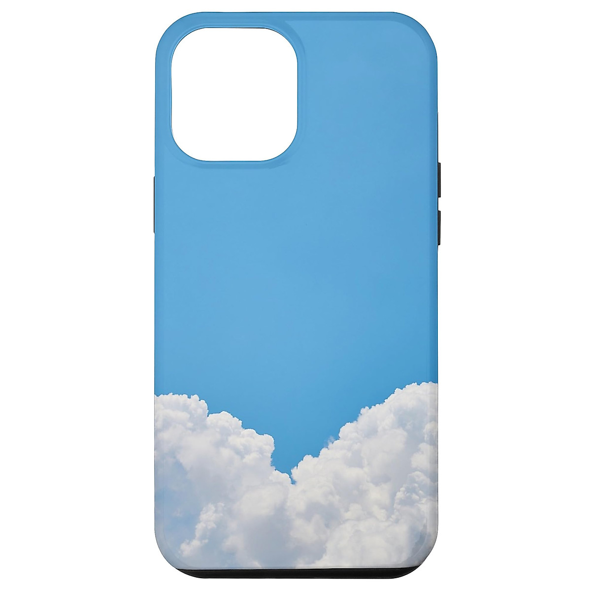 iPhone 13 Pro Max Pretty Sky and Clouds Blue with White Case