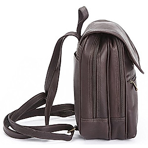 Royce Leather Luxury Tablet Ipad Travel Backpack Handcrafted in Colombian Leather, Brown, One Size