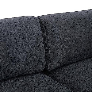 Eafurn 102.4" Convertible Sectional Sofa with Reversible Chaise and Detachable Cushion Back, L Shaped Corner Couch,Comfy Polyester Blend Upholstered Sofa&Couches for Living Room Furniture Sets