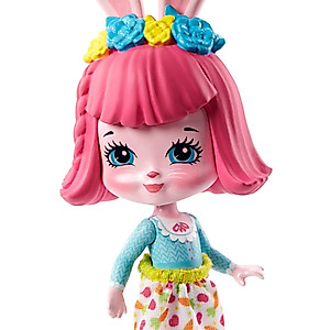 Mattel Enchantimals Secret Besties Cabin Playset with Small Doll House, Bree Bunny Doll (3.5-inch), 5 Nesting Animal Figures & Accessory, Harvest Hills Toy Collection