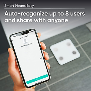 WYZE Scale S for Body Weight, Body Fat Monitor, Digital Bathroom Scale, Body Composition Analyer, Baby/Pet Mode, Wireless, Bluetooth, 400 lb Black&White