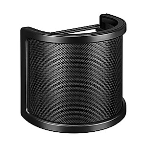 Pop Filter,Aokeo [Upgraded Three Layers] Metal Mesh & Foam & Etamine Layer Microphone Windscreen Cover Handheld Mic Shield Mask,Microphone Accessories for Vocal Recording,Youtube videos,Streaming