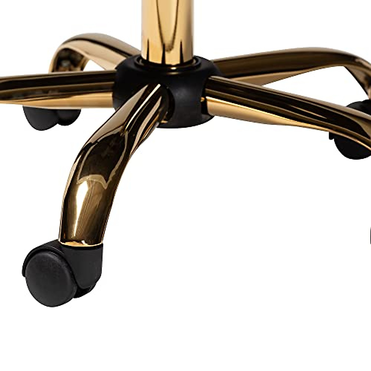 Baxton Studio Ravenna Office Chair, One Size, Aqua/Gold