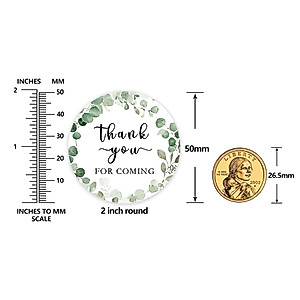 80 Greenery Frames Thank You Stickers, Watercolor Green Leaves Stickers, Perfect for Wedding, Bridal Shower, Baby Shower, Birthday Party Favors(2 Inch)