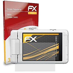 atFoliX Screen Protector compatible with Nikon Coolpix S6900 Screen Protection Film, anti-reflective and shock-absorbing FX Protector Film (3X)