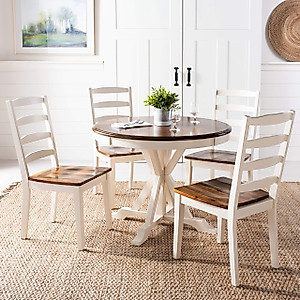 Safavieh Home Collection Shay White and Natural 5-piece Dining Set