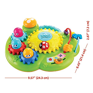KiddoLab Activity Center Fun Ride Garden - Press & Play Sensory Toy with Sounds Effects & Music - Baby Learning Toys with Pop Up Lights & Gears - Birthday Gift for Babies Ages 6 Months Old & Up