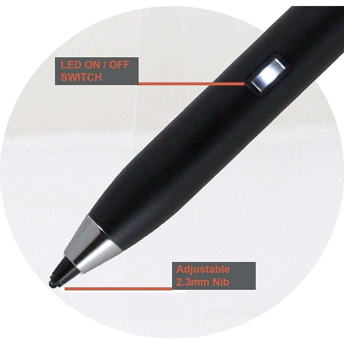 Broonel Black Fine Point Digital Active Stylus Pen - Compatible with ASUS Zenbook 14X OLED Space Edition (UX5401) 14"