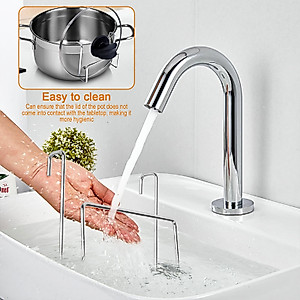 YiePhiot Crock Pot Lid Holder, Slow Cooker Lid Holder, Lid Pocket Slow Cooker Lid Holder, Stainless Steel Lid Holder, Make Sure the Lid Does Not Touch the Table Top(2 PACK)