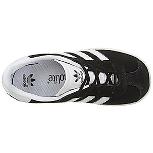 adidas Originals Unisex-Baby Gazelle Sneaker, Core Black/White/Gold Metallic, 6Toddler