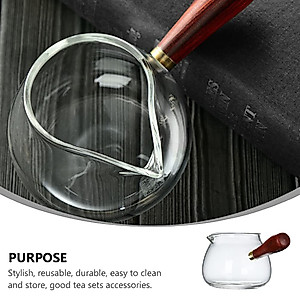 Tofficu 350ML Borosilicate Glass Turkish Coffee Pot Stovetop Tea Maker with Handle Heat Resistant Milk Warmer Hot Chocolate or Butter Melting Pot for Home