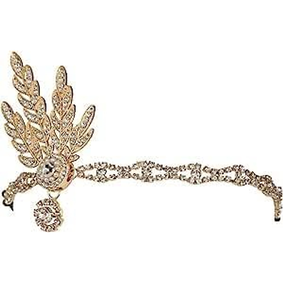 Ro Rox 1920's Great Gatsby Party Boho Bridal Wedding Flapper Headband Headpiece - Gold