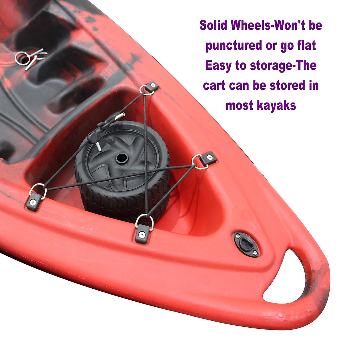 Onefeng Sports 100LBS Kayak Cart Canoe Carrier Trolley for Carrying Kayaks,Canoes,Paddleboards with Plastic Wheels