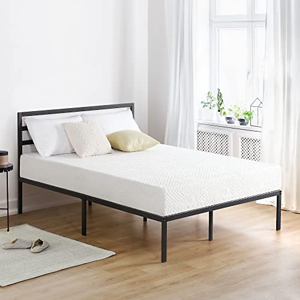 Olee Sleep 9" Cool I-Gel Multi Layered Memory Foam Mattress, Full, White