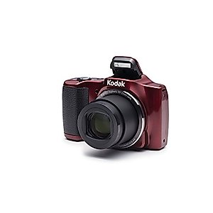 Kodak PIXPRO Friendly Zoom FZ201 16 MP Digital Camera with 20X Optical Zoom and 3" LCD Screen (Red)