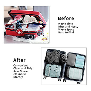 BRAQ 9 Pcs Travel Packing Organizers Travel Packing Cubes for Suitcase Set Luggage Organizers for Suitcase Lightweight Travel Essential Bag with Large Toiletries Bag for Clothes Shoes