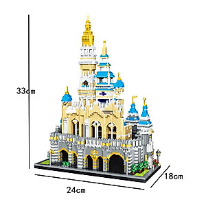 SXPC World Architecture Amusement Park Big Dream Castle Model (5297Pcs) DIY Micro Mini Blocks Building Toy for Kid and Adult