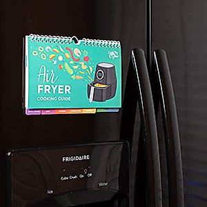 Willa Flare Air Fryer Magnetic Cheat Sheet Cooking Times Reference Guide for 80 Foods - Flip Chart and 6 Vinyl Decal Stickers | Perfectly Fry Family Favorites like Pizza, Chicken Nuggets, French Fries